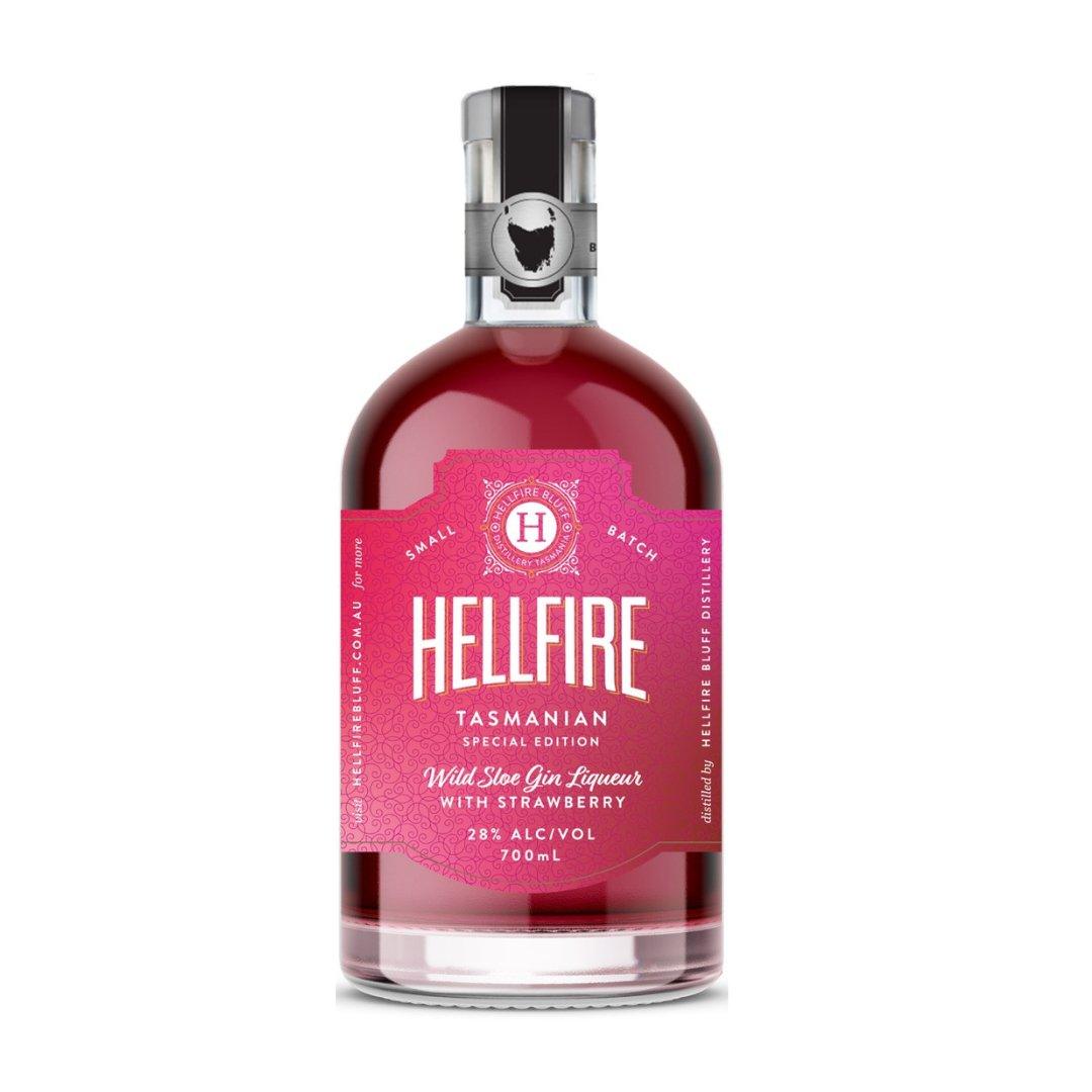 Hellfire Bluff Wild Sloe Gin Liqueur with Strawberry 700ml (Lowest Price) – Booze House