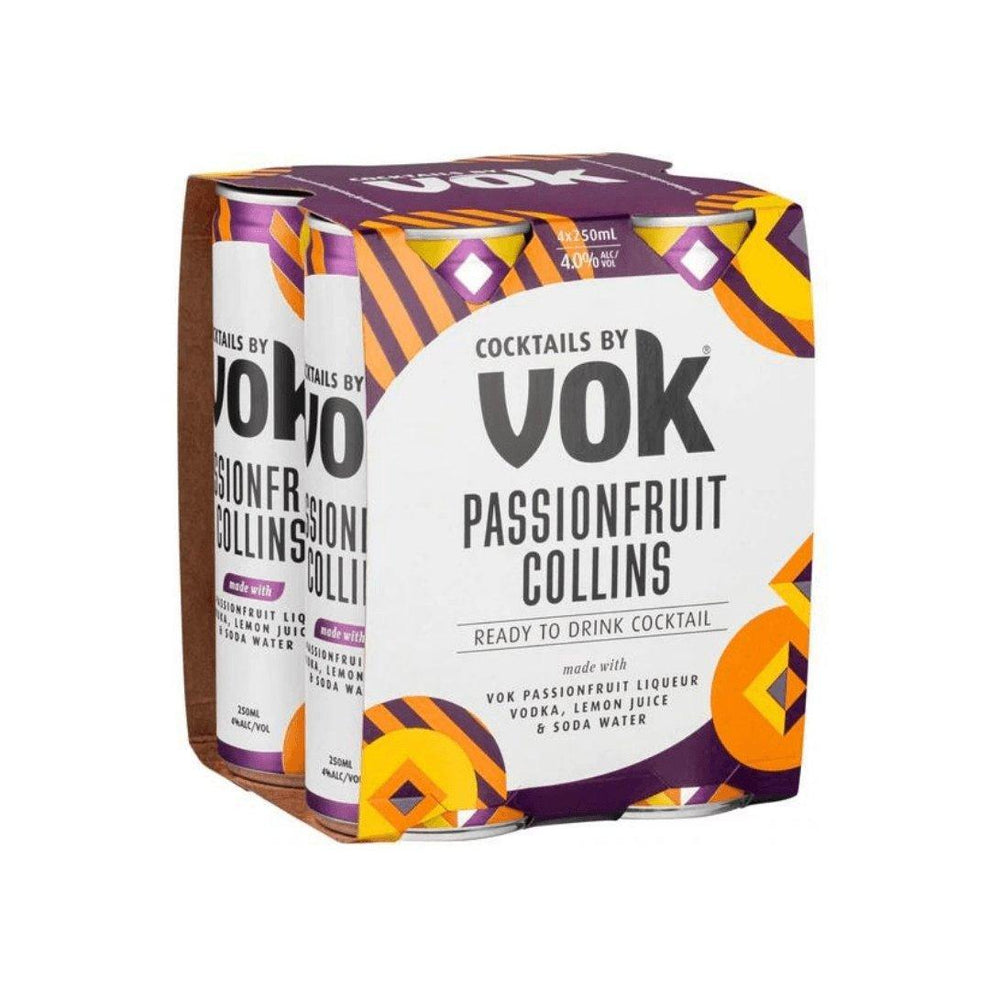 Vok Passionfruit Collins Cocktail Can 250ml (Lowest Price) – Booze House